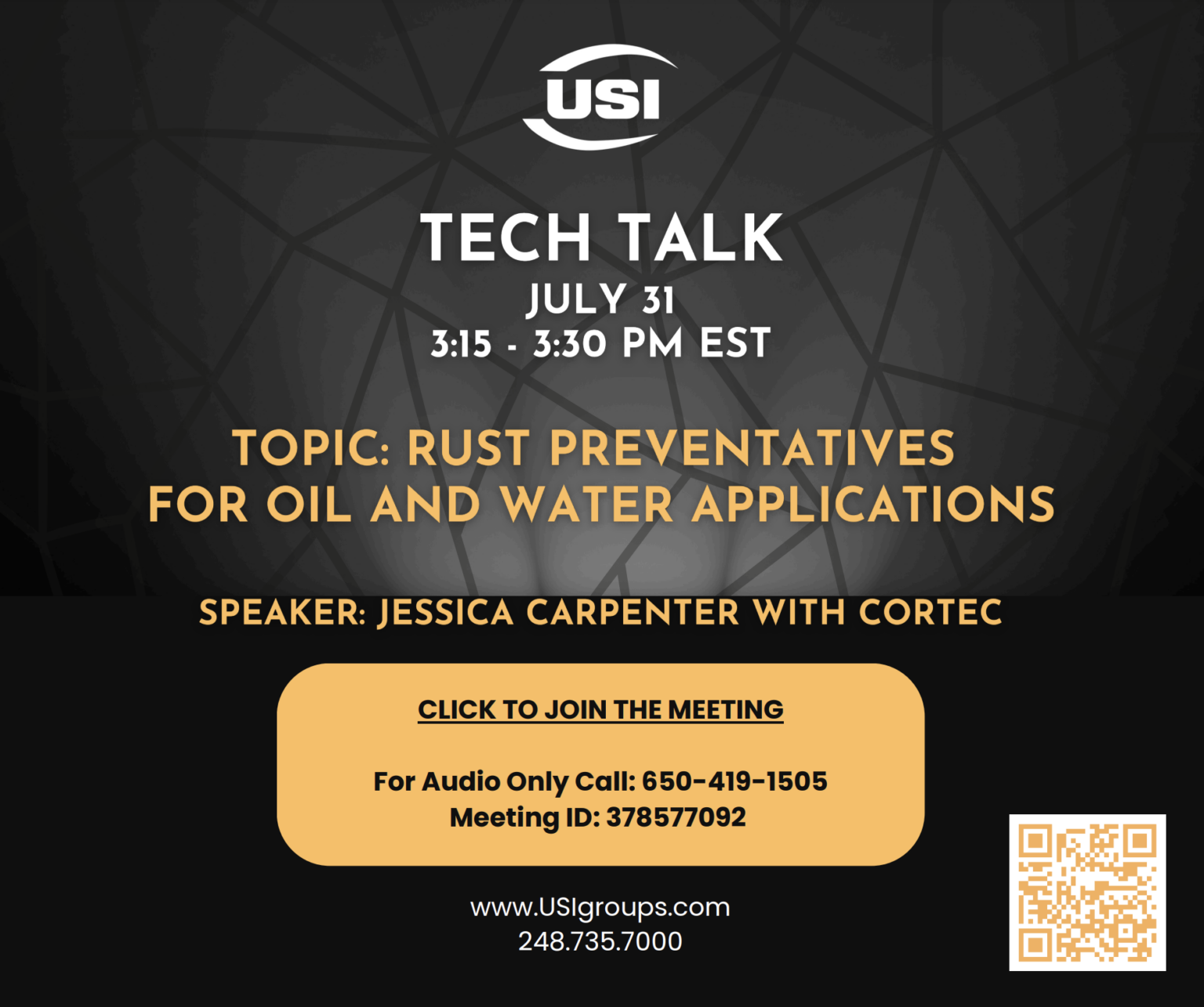 Tech Talk - Rust Preventatives for Oil and Water Applications with Jessica Carpenter from Cortec ...
