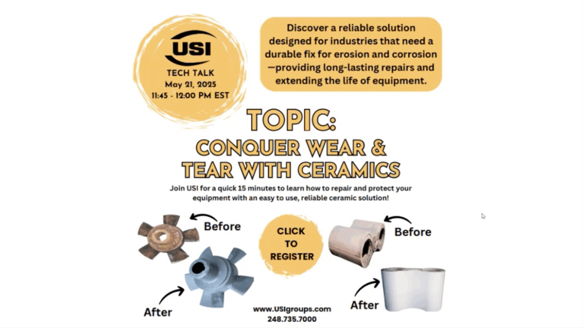 Conquer wear and tear with ceramics - USI Groups